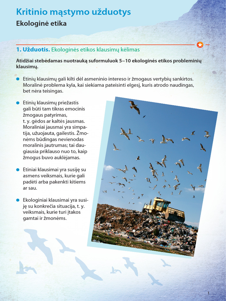 Ekologine Etika Uzduotis | PDF