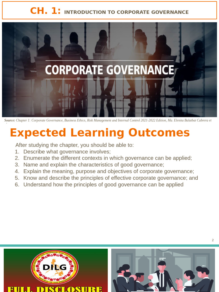 01 Introduction To Corporate Governance | PDF | Governance | Corporate ...