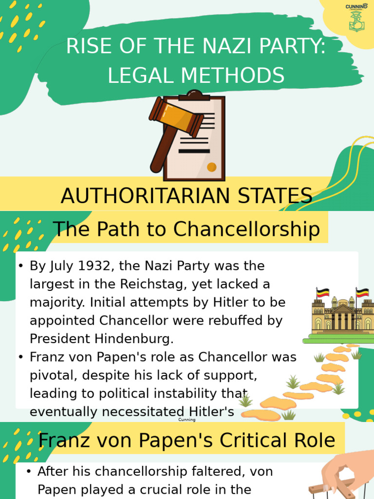 Rise of The Nazi Party Legal Methods Presentation | PDF | Weimar ...