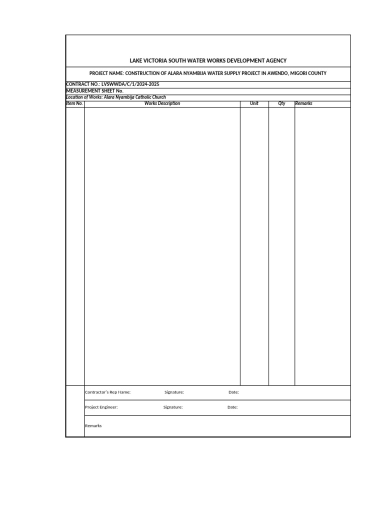 Measurement Sheet | PDF | Technology & Engineering