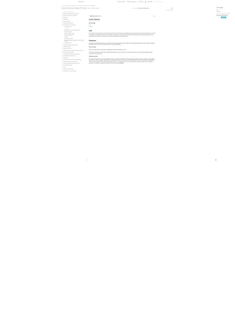 Line Items - SAP Help Portal | PDF | Depreciation | Mergers And ...