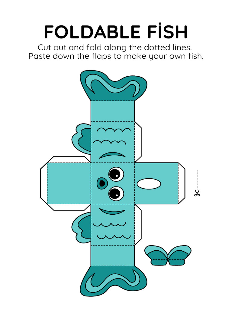 Paint Cut Fold Pyramid 3D Worksheet Kindergarten Elementary Activity ...