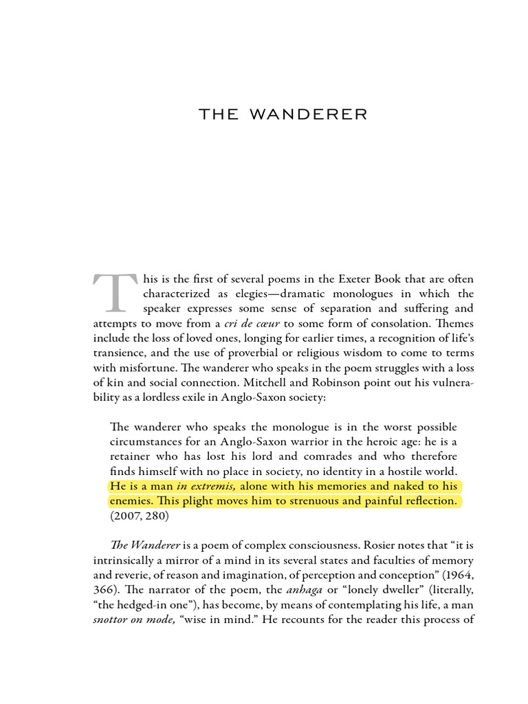 The Wanderer by Craig Williamson (Transl.) | PDF | Religion & Spirituality | Poetry