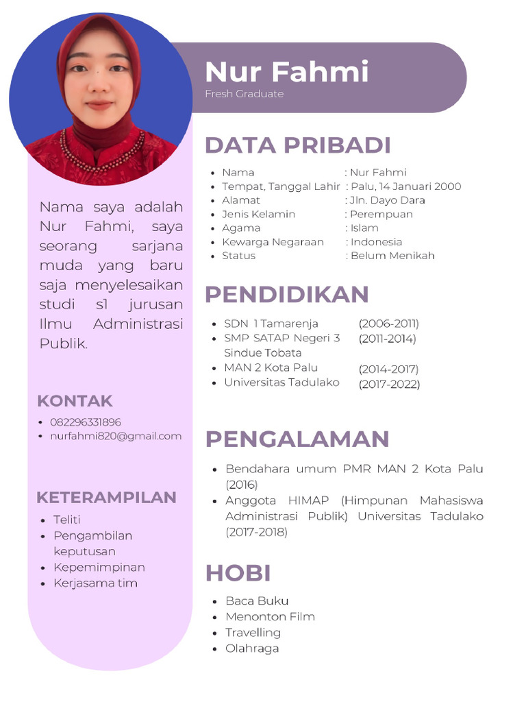 CV Nur Fahmi | PDF