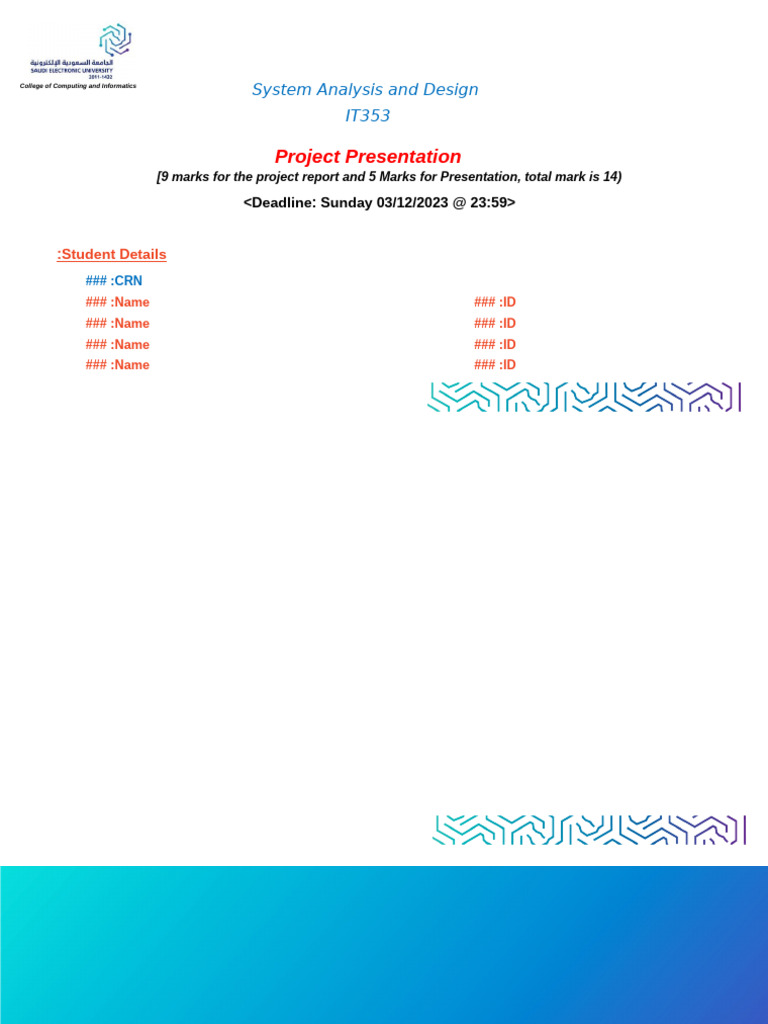 IT353 Project Presenation Template | PDF
