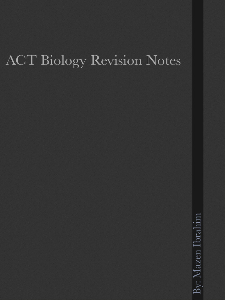 ACT Biology Revision Notes | PDF