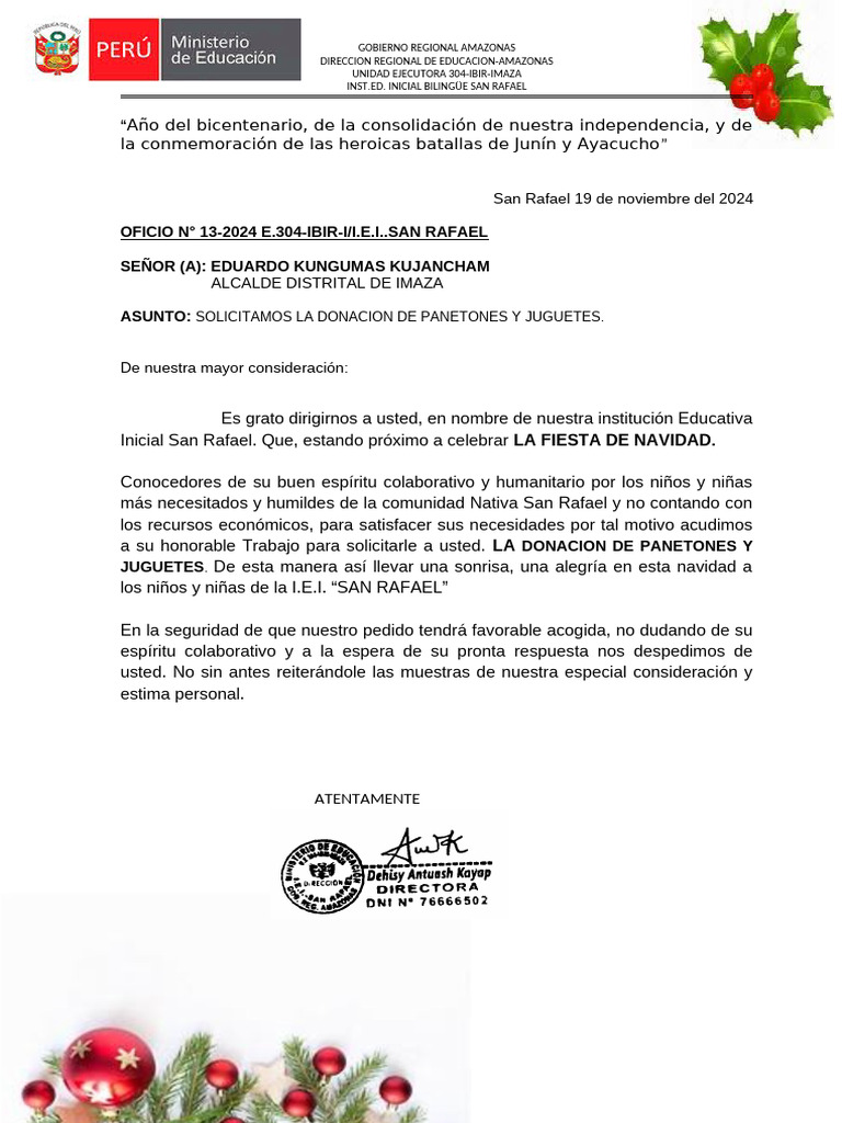 Oficio para Navidad | PDF | Viajes y turismo