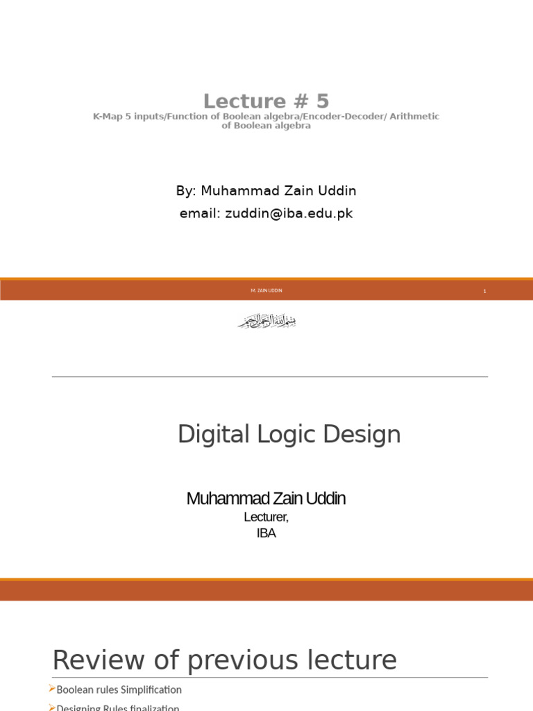 Lecture5 Fall24 | PDF | Computing | Electronic Circuits