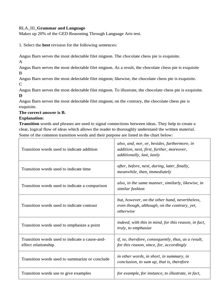 RLA - III - Grammar and Language | PDF | Language Mechanics | Grammar