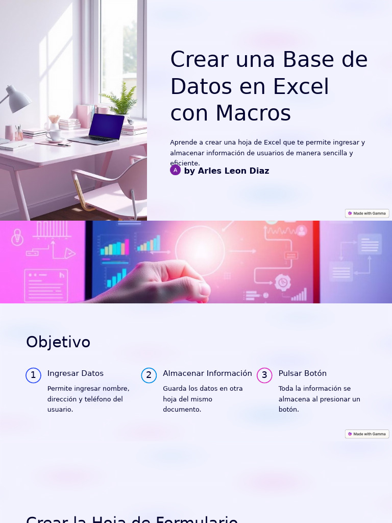 Crear Una Base de Datos en Excel Con Macros | PDF | Macro (informática ...