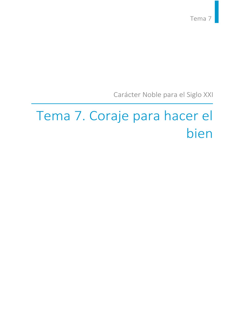 Coraje y Educación del Carácter | PDF | Valor | Maestros