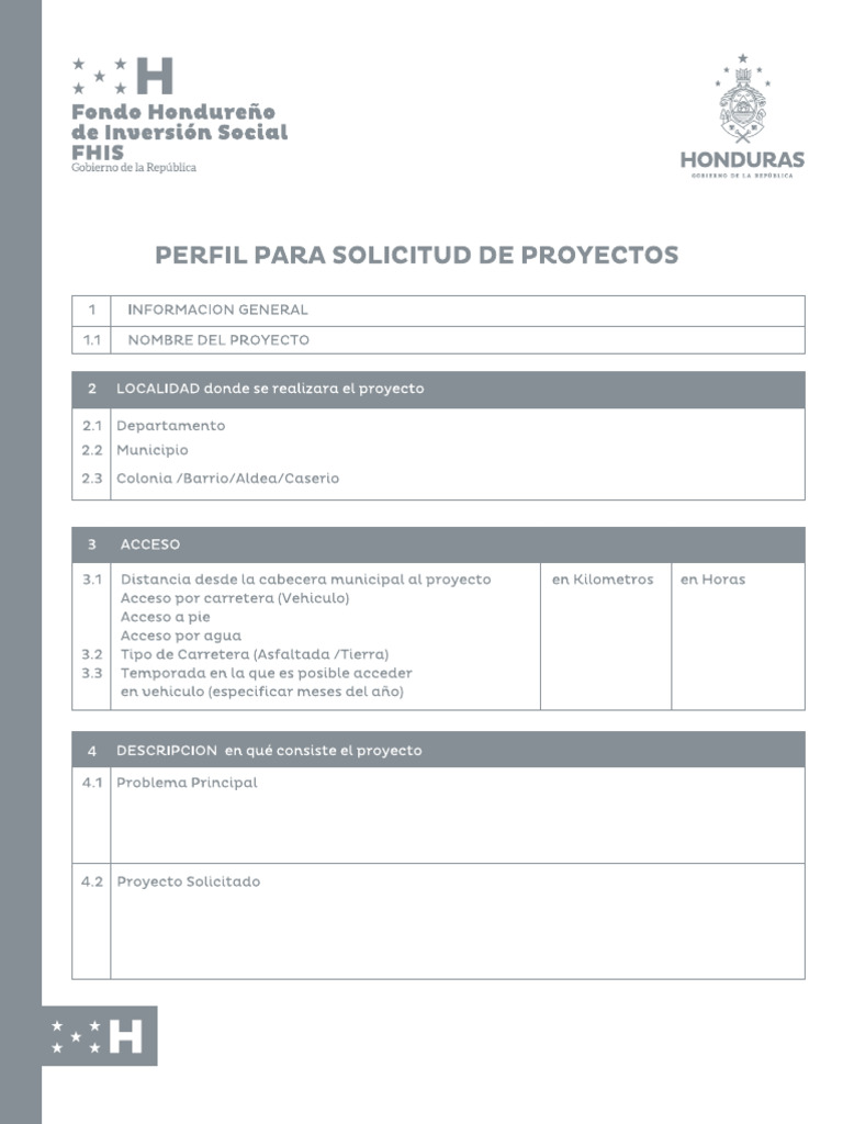 Solicitud de Proyecto | PDF