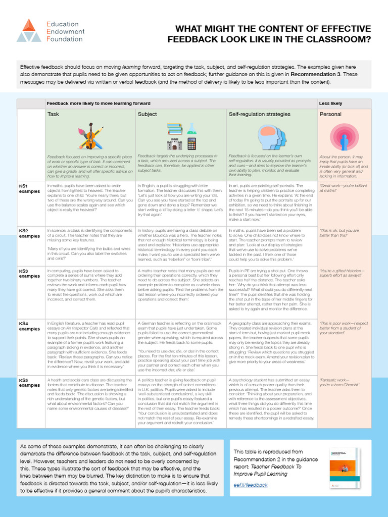 Effective_Feedback_Task__Subject_and_Self-regulation_Strategies | PDF ...