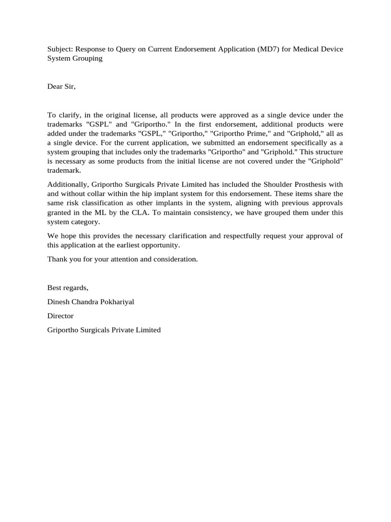 MD7 Query Response Draft | PDF