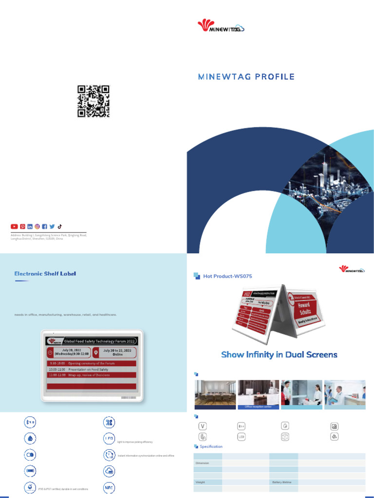 Minew ESL Products Catalog 2024 | PDF | Pixel | Display Technology