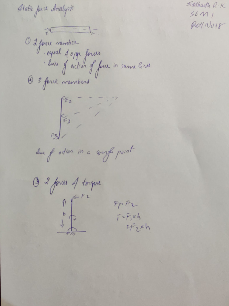 Siddharth RK RollNo. 18 DOM Assignment 1 | PDF | Torque | Force