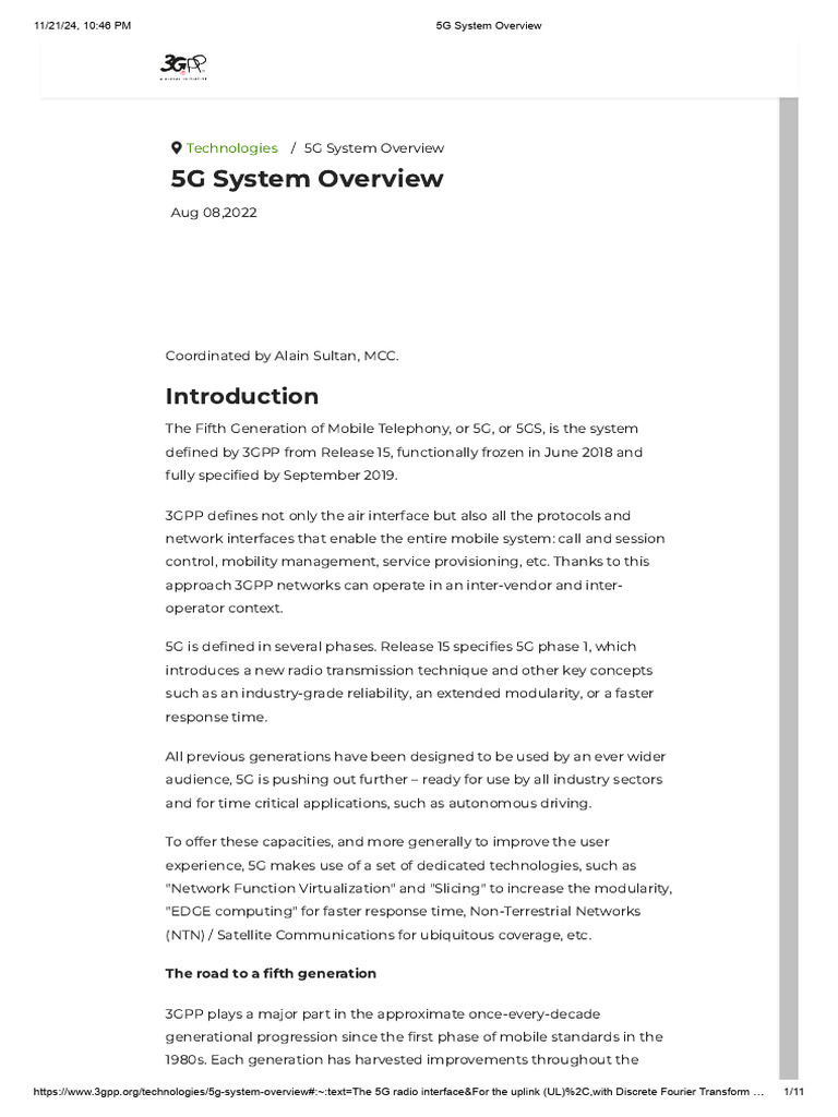 5G System Overview | PDF | 4 G | Orthogonal Frequency Division Multiplexing