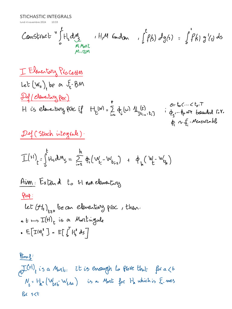 Stochastic Integrals Pdf