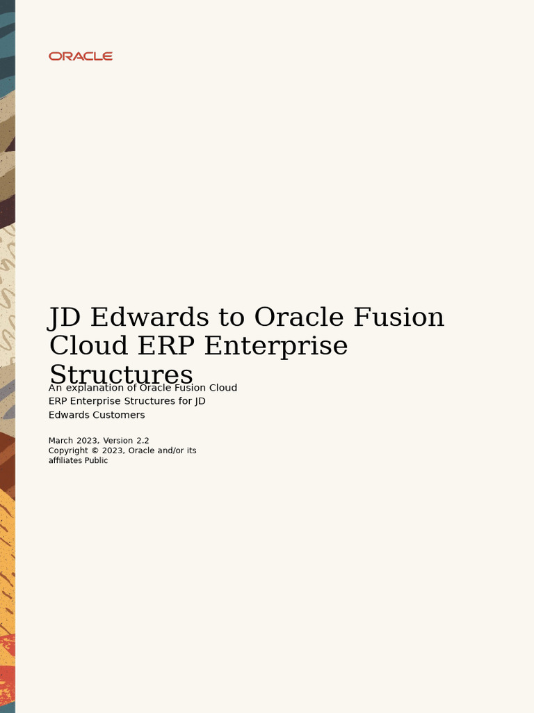 Whitepaper JD Edwards To Oracle Fusion Cloud ERP Enterprise Structures ... Whitepaper JD Edwards To Oracle Fusion Cloud ERP Enterprise Structures ...