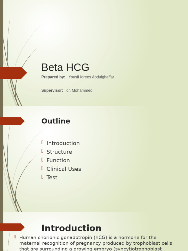 Beta HCG: Pregnancy & Tumor Marker | PDF | Wellness | Science & Mathematics