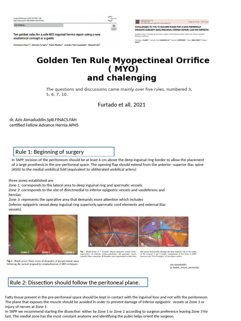 HERNIA Golden Ten Rule MPO Fix | PDF | Peritoneum