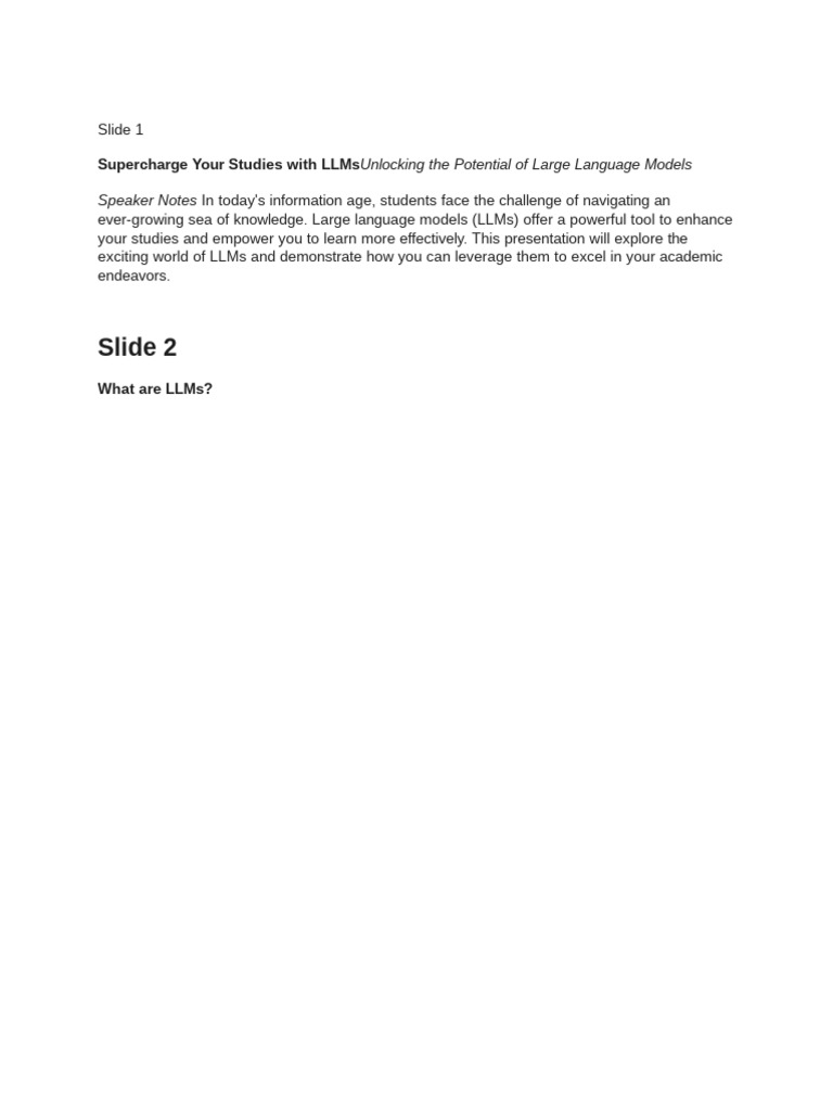 How To Use LLM For Studies | PDF | Human Communication | Learning