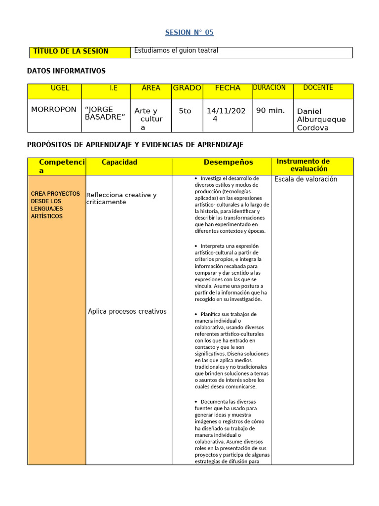 SESION 5 7MA UNIDAD (Autoguardado) | PDF | Evaluación | Aprendizaje