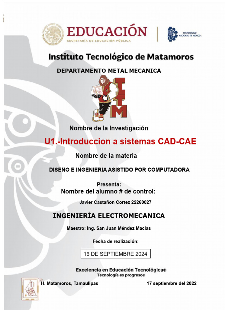 1.1 Introduccion a sistemas cad y cae | PDF | Control numerico | Software