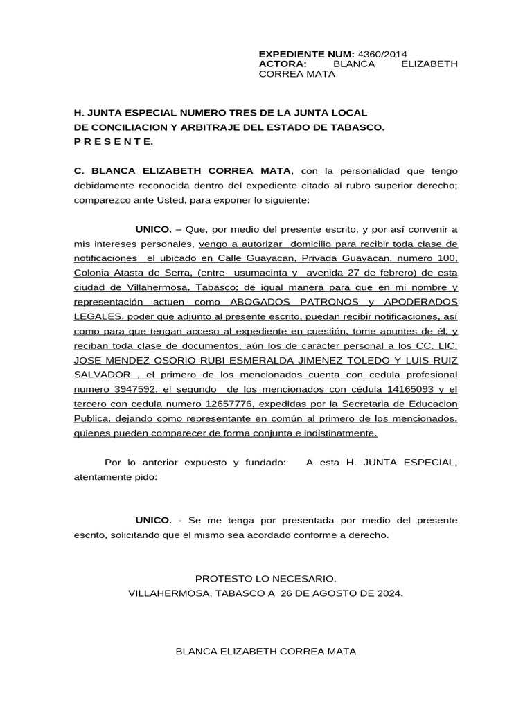 Autorizando en La Junta | PDF