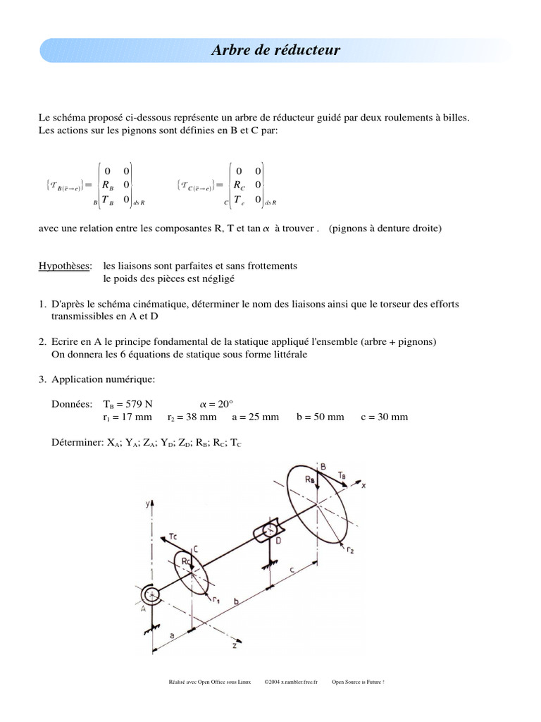 Arbre de Reducteur | PDF | Mécanique newtonienne | Mouvement (Physique)