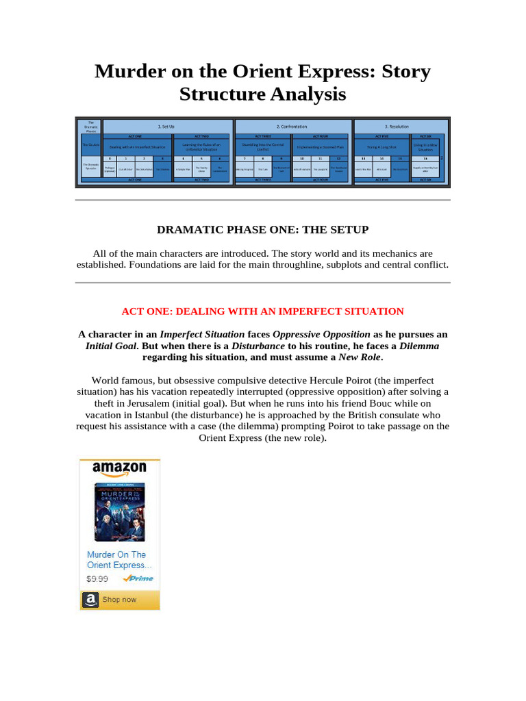 Murder On The Orient Express (Story Structure Analysis) | PDF | Hercule ...