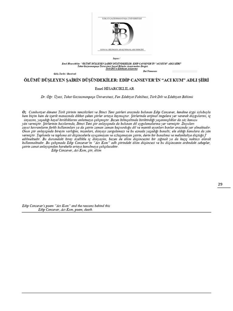Edip Cansever | PDF