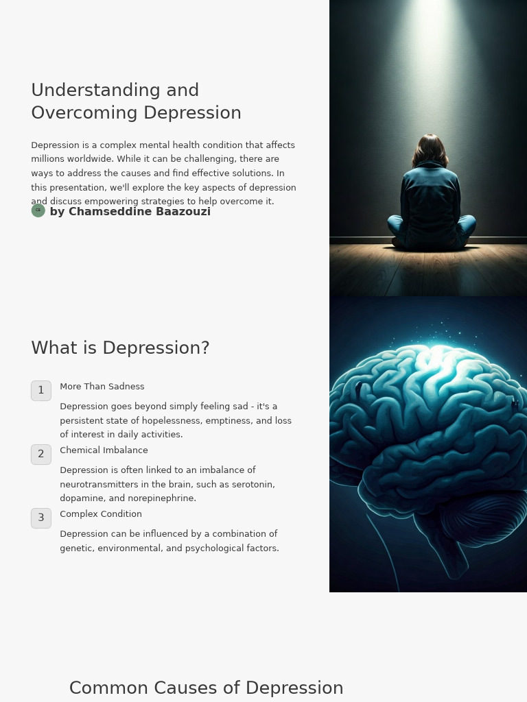 Understanding and Overcoming Depression | PDF | Major Depressive ...