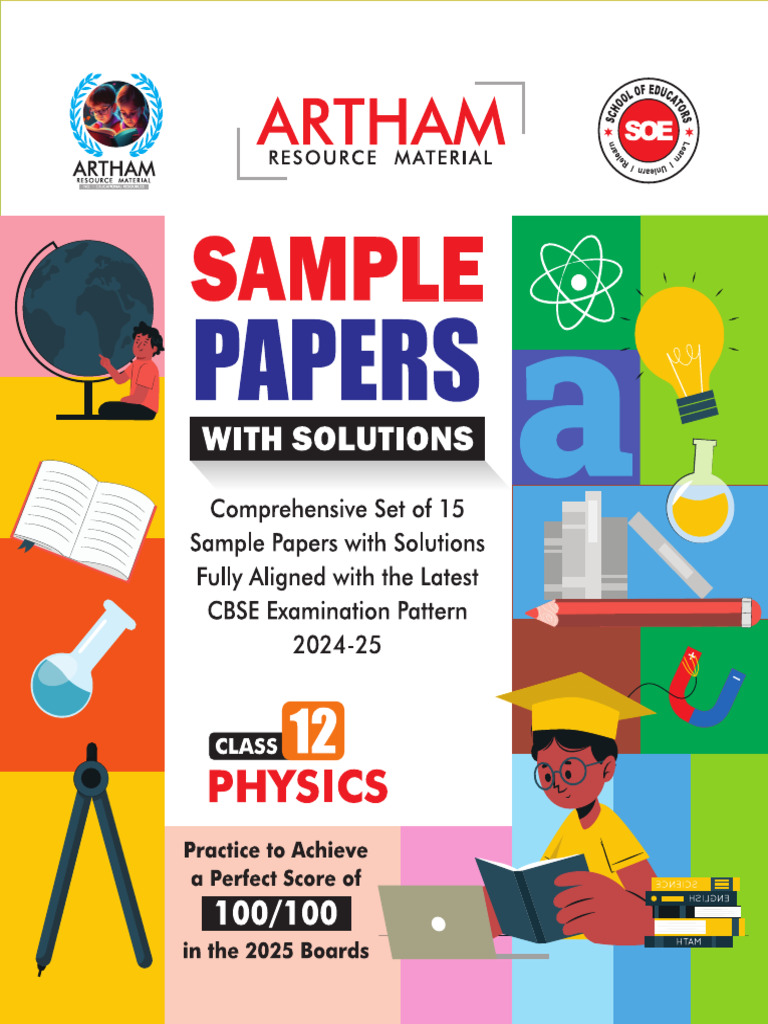 Set of 15 Sample Papers With Solutions & Blueprint For Class 12 Physics ...