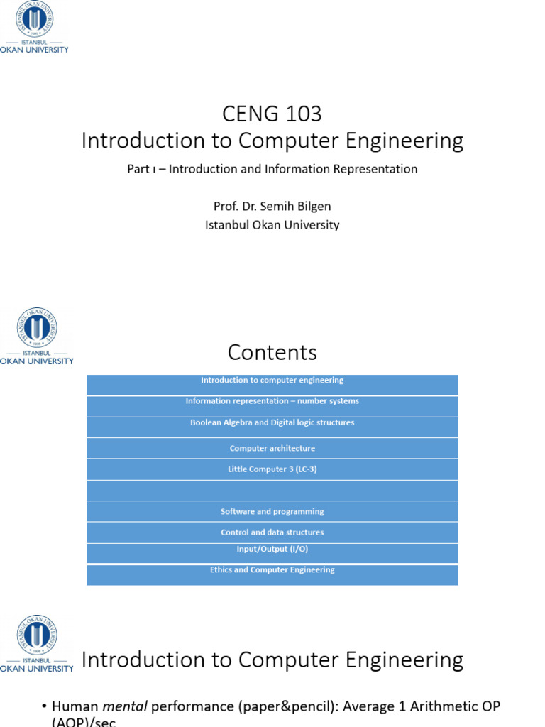 CENG 103 Intro To CENG Lecture Notes SB - 1 | PDF | Integer (Computer ...