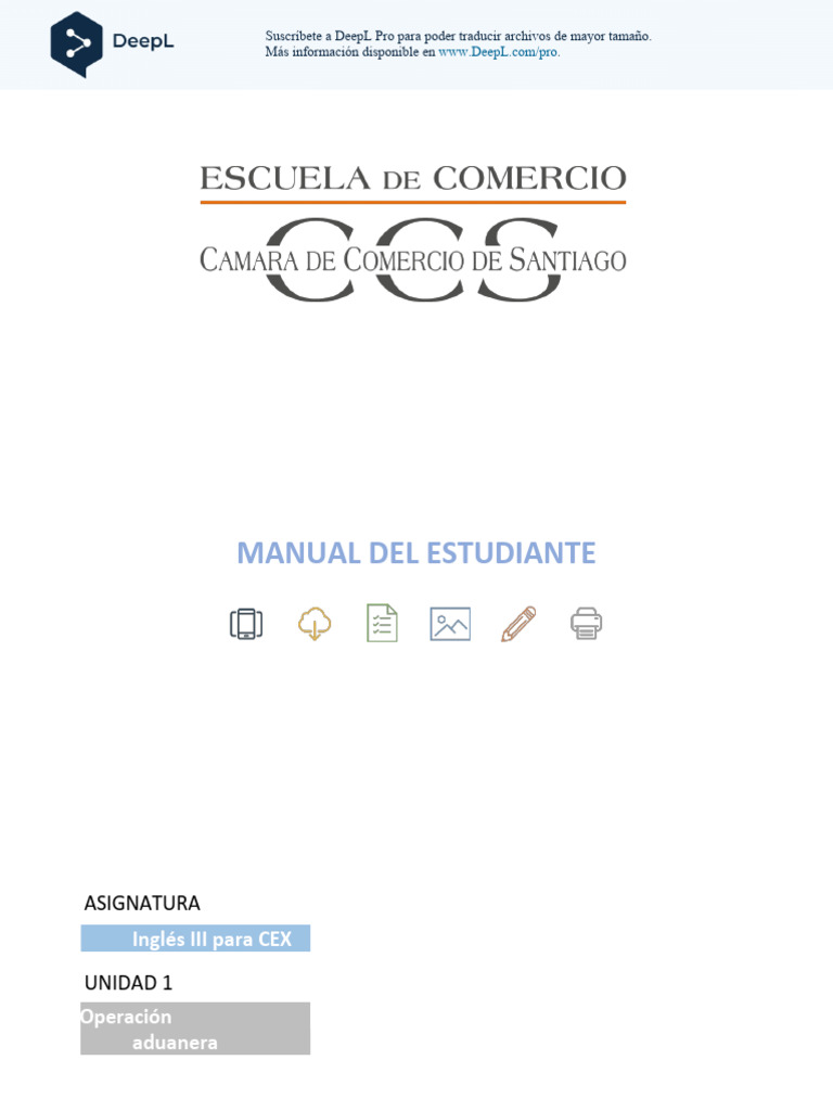 Ingles - III - para - CEX - U1 - Manual - de - Contenido Es | PDF | El comercio internacional ...