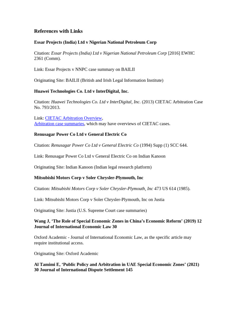 References with Links | PDF | Law Review