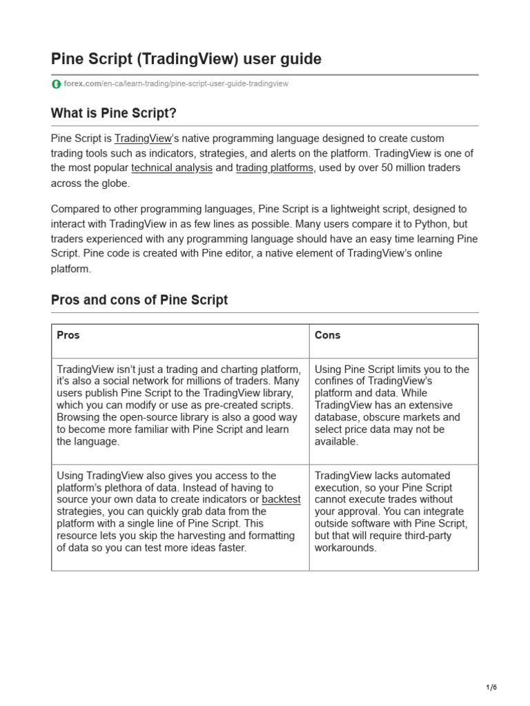 Pine Script Guide for TradingView | PDF | Computer Programming | Scripting Language