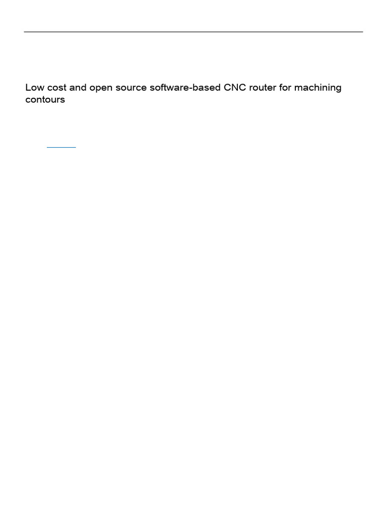 Low Cost and Open Source Software-Based CNC Router | PDF | Arduino ...