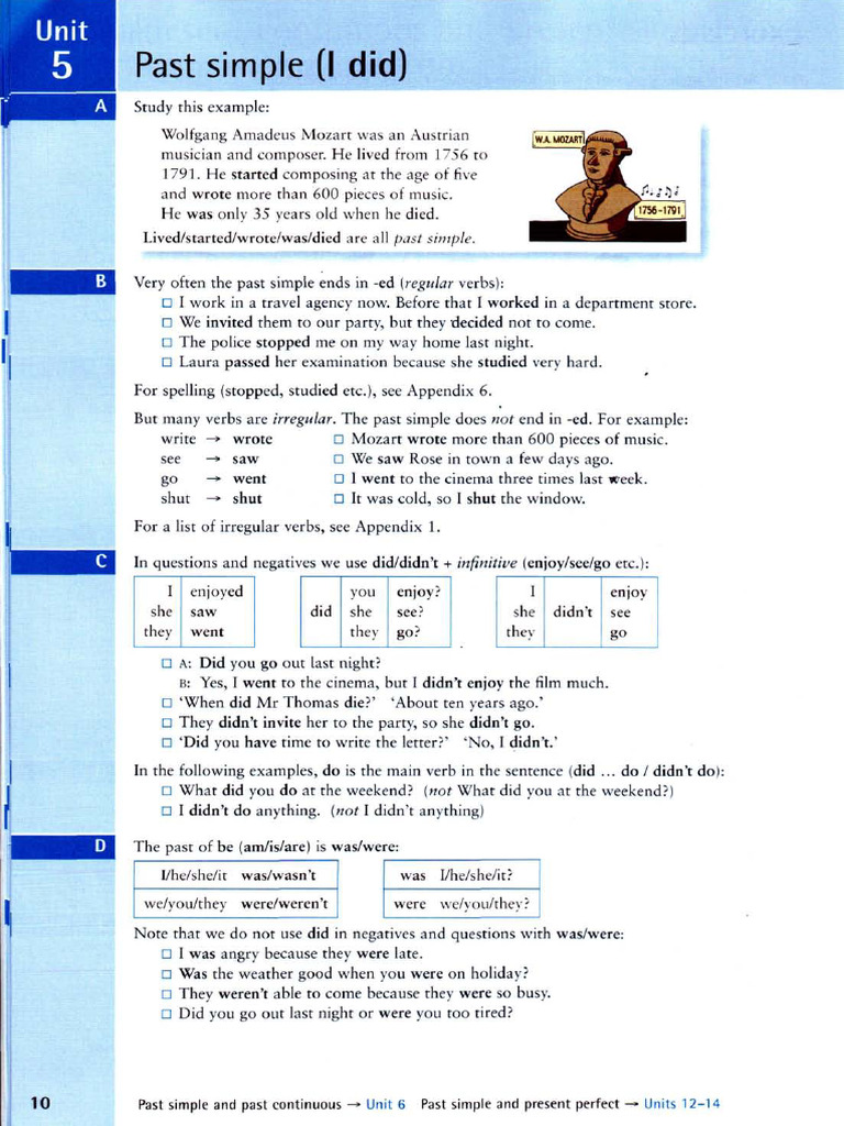 Unit 5 - Past Simple I Did | PDF