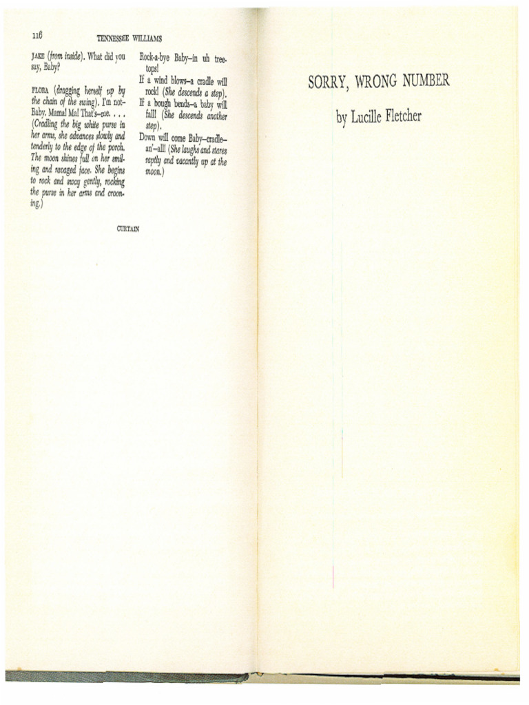 Sorry Wrong Number | PDF