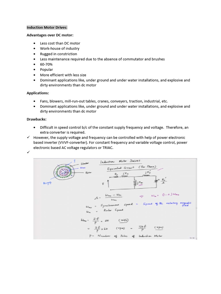 Induction Motor Drives Overview and Control | PDF | Electric Motor ...