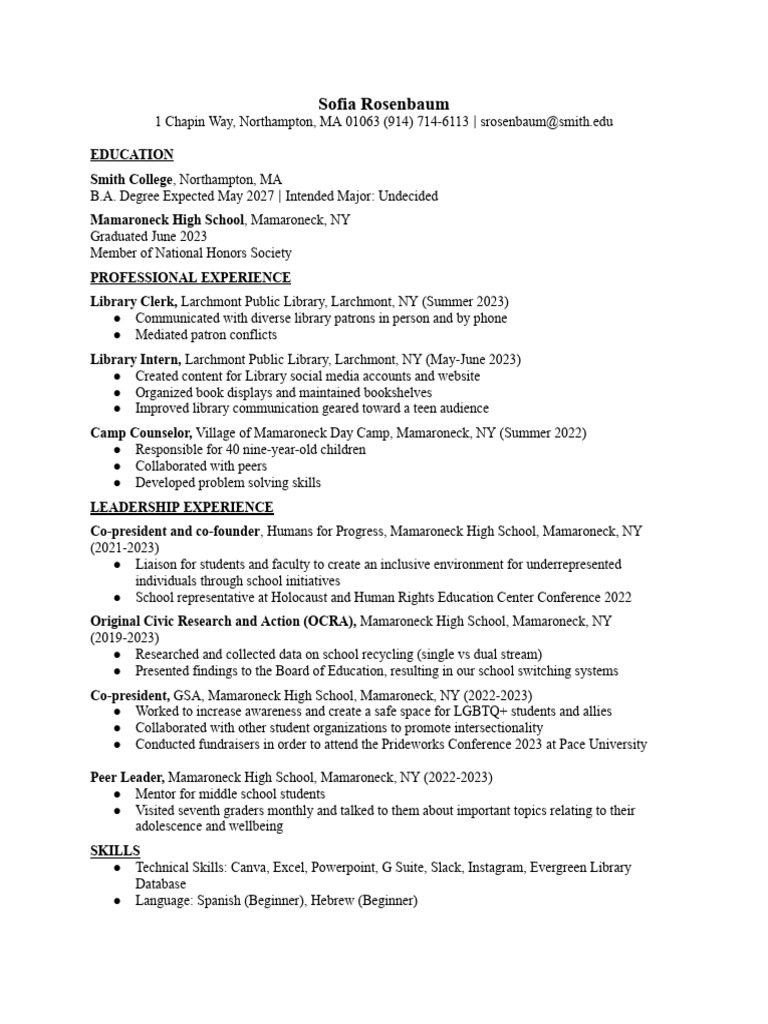 2023 Resume | PDF