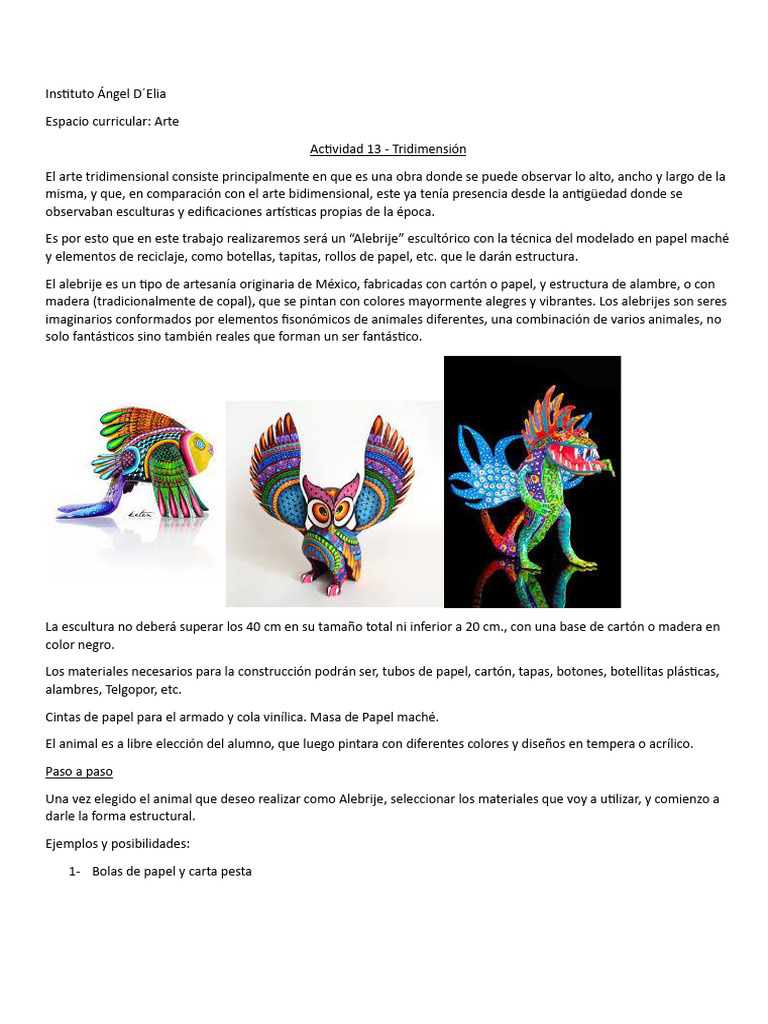 Actividad 13 Tridimension | PDF | Papel