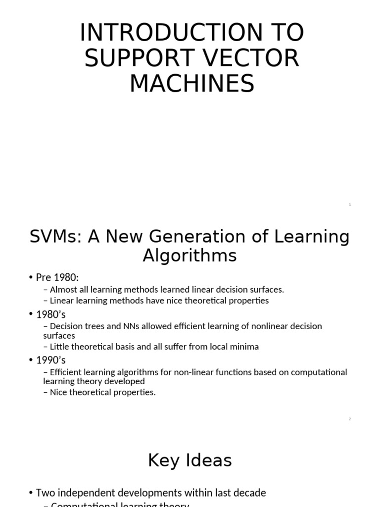 SVM | PDF | Support Vector Machine | Machine Learning SVM | PDF | Support Vector Machine | Machine Learning