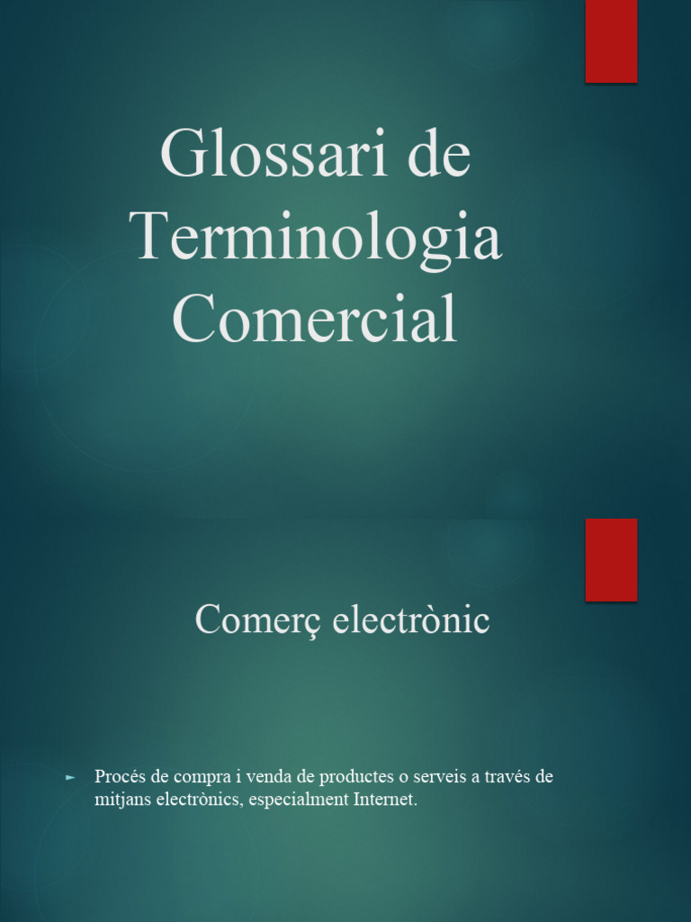 Glossari Terminologia Comercial | PDF