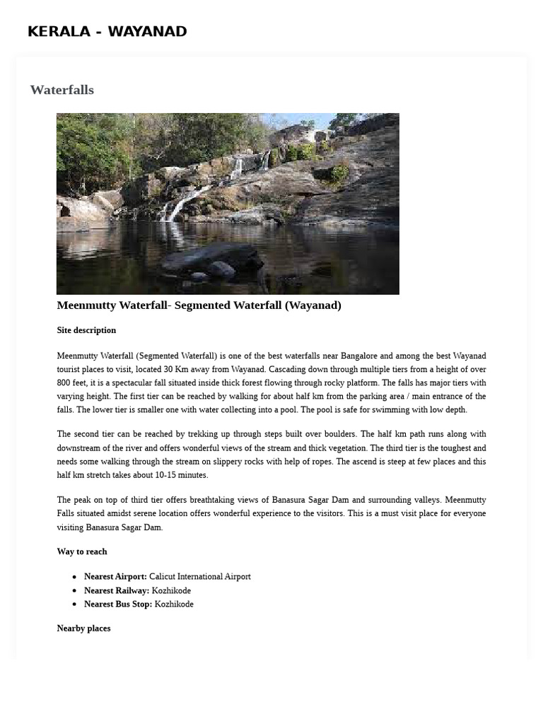 Kerala Wayanad | PDF | Home & Garden