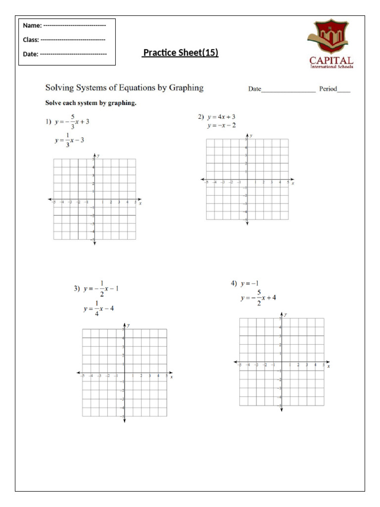 Practice Sheet For Linear Equations | PDF