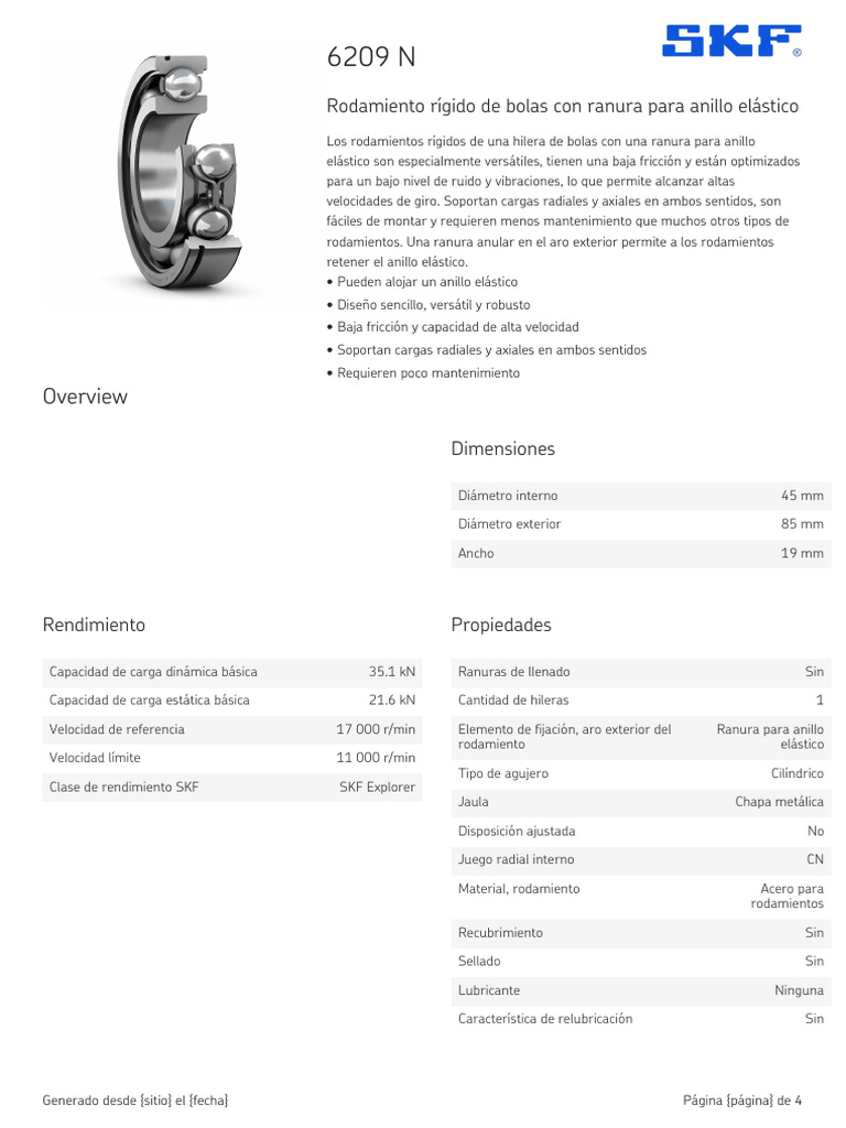 SKF 6209 N Specification | PDF | Red mundial | Internet y web
