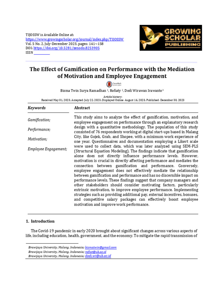 Gamification's Impact on Employee Performance | PDF | Motivation ...